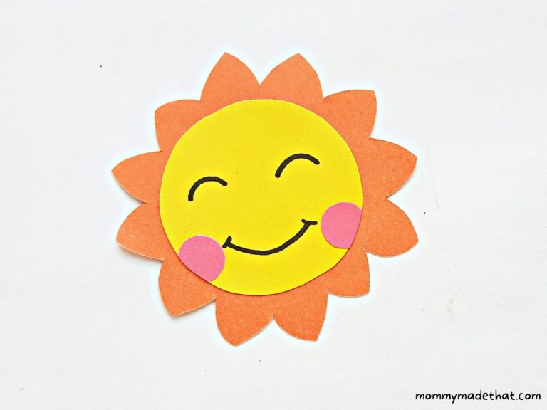 Cutest Paper Plate Sun Craft +Free Printable Template