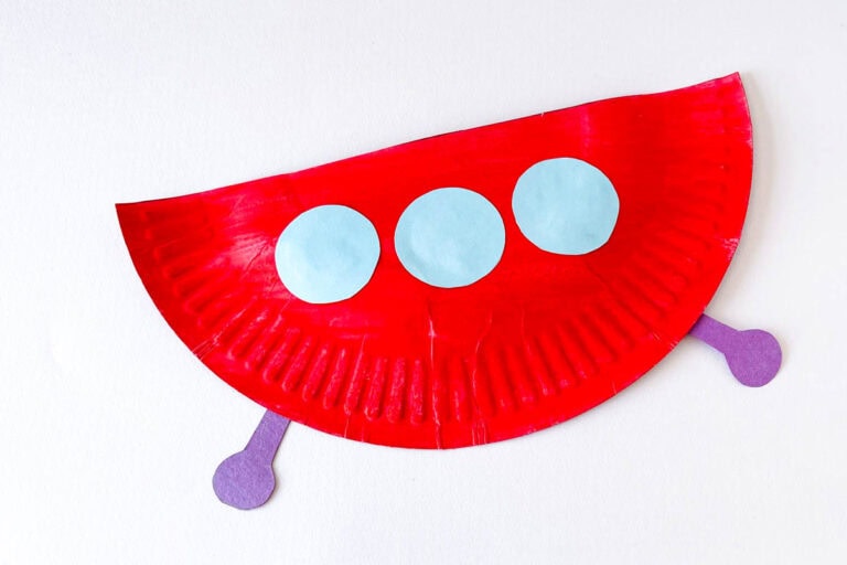 Paper Plate UFO Craft (With Free Printable Template)