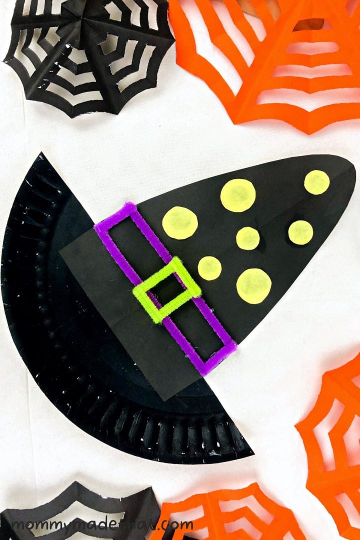 Cute Paper Plate Witch Hat Craft (Super Easy!)