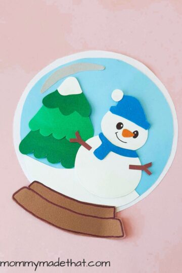 Adorable Paper Snow Globe Craft (With Free Template!)