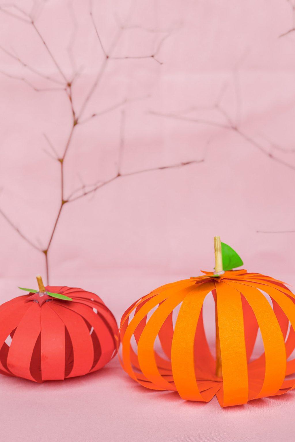 Cute Paper Strip 3D Pumpkin Craft
