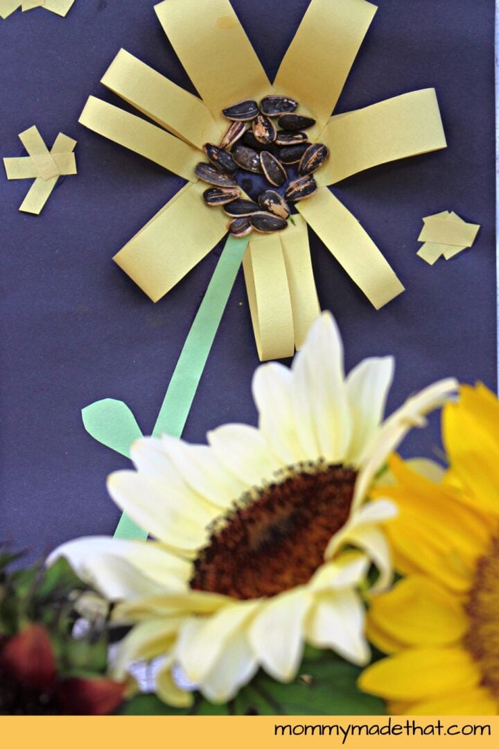 Popsicle Stick Sunflower Craft (Free Printable Template)