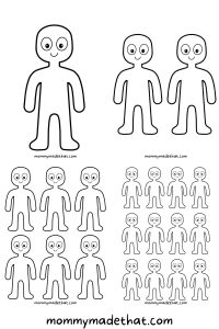 Person Outline and Templates (Lots of Free Printables!)