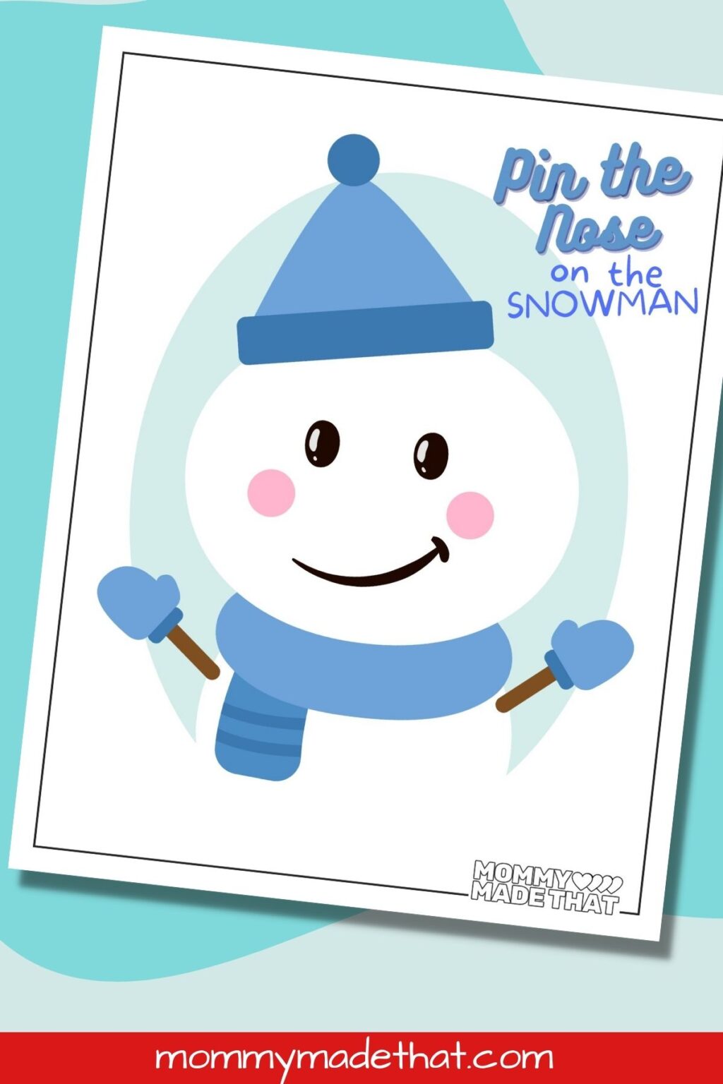 Pin the Nose on the Snowman (Cute Free Printable Game!)