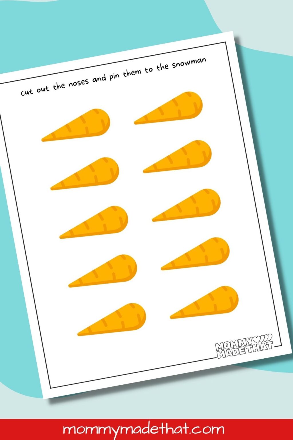 Pin the Nose on the Snowman (Cute Free Printable Game!)