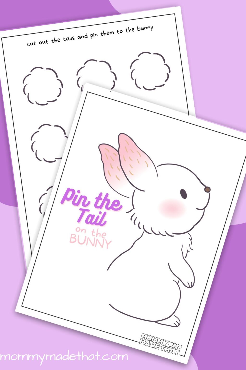Pin The Tail On The Bunny Free Printable Game
