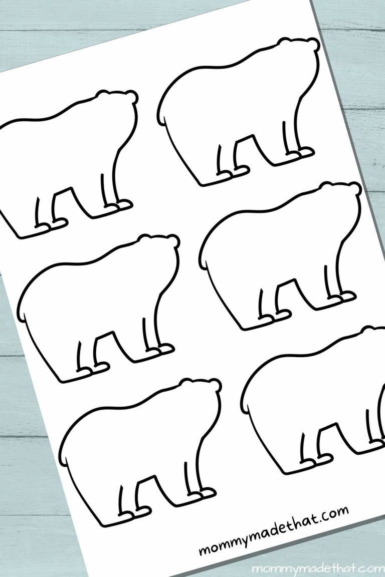 Adorable Polar Bear Templates (Free Printables!)