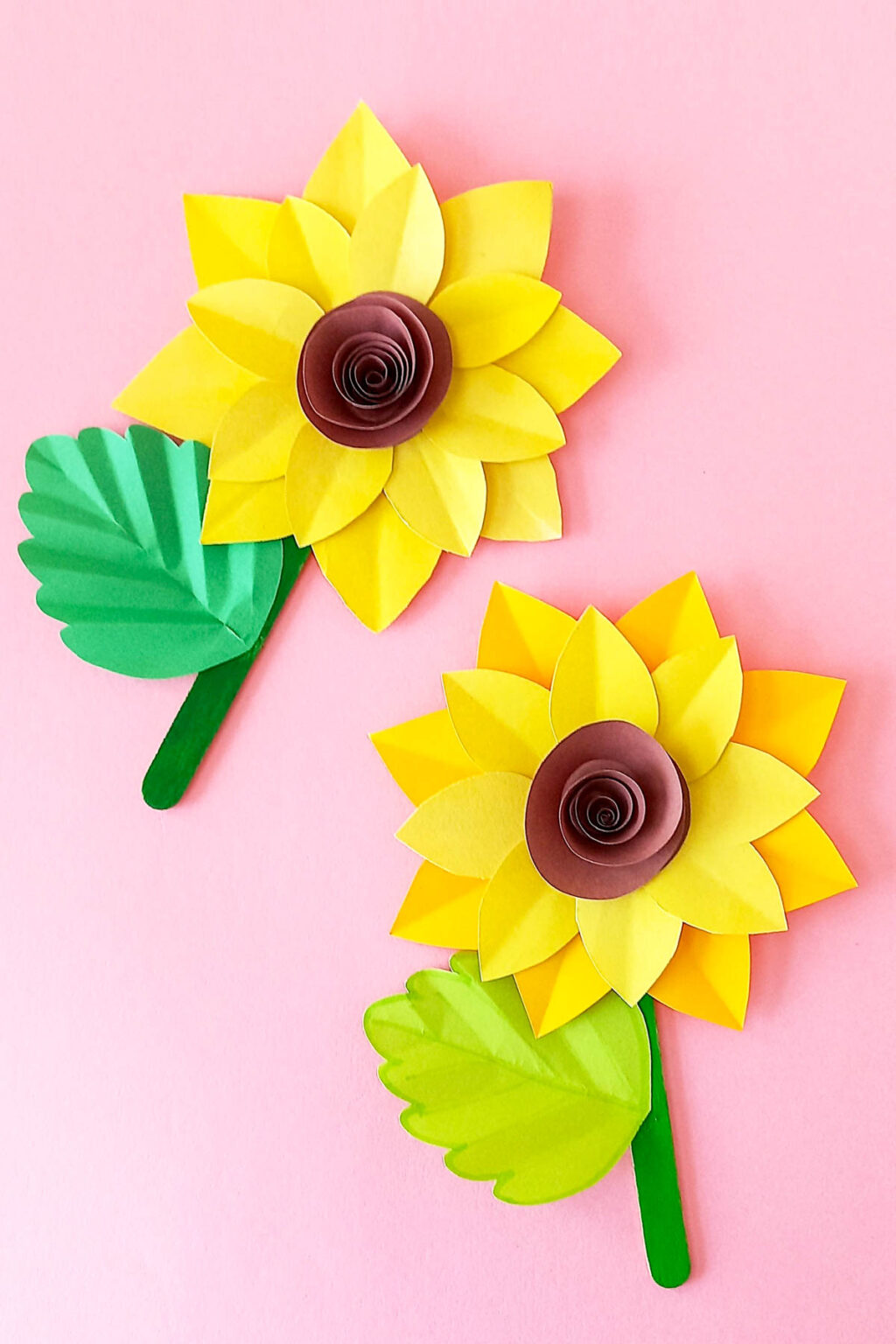 Popsicle Stick Sunflower Craft (Free Printable Template)