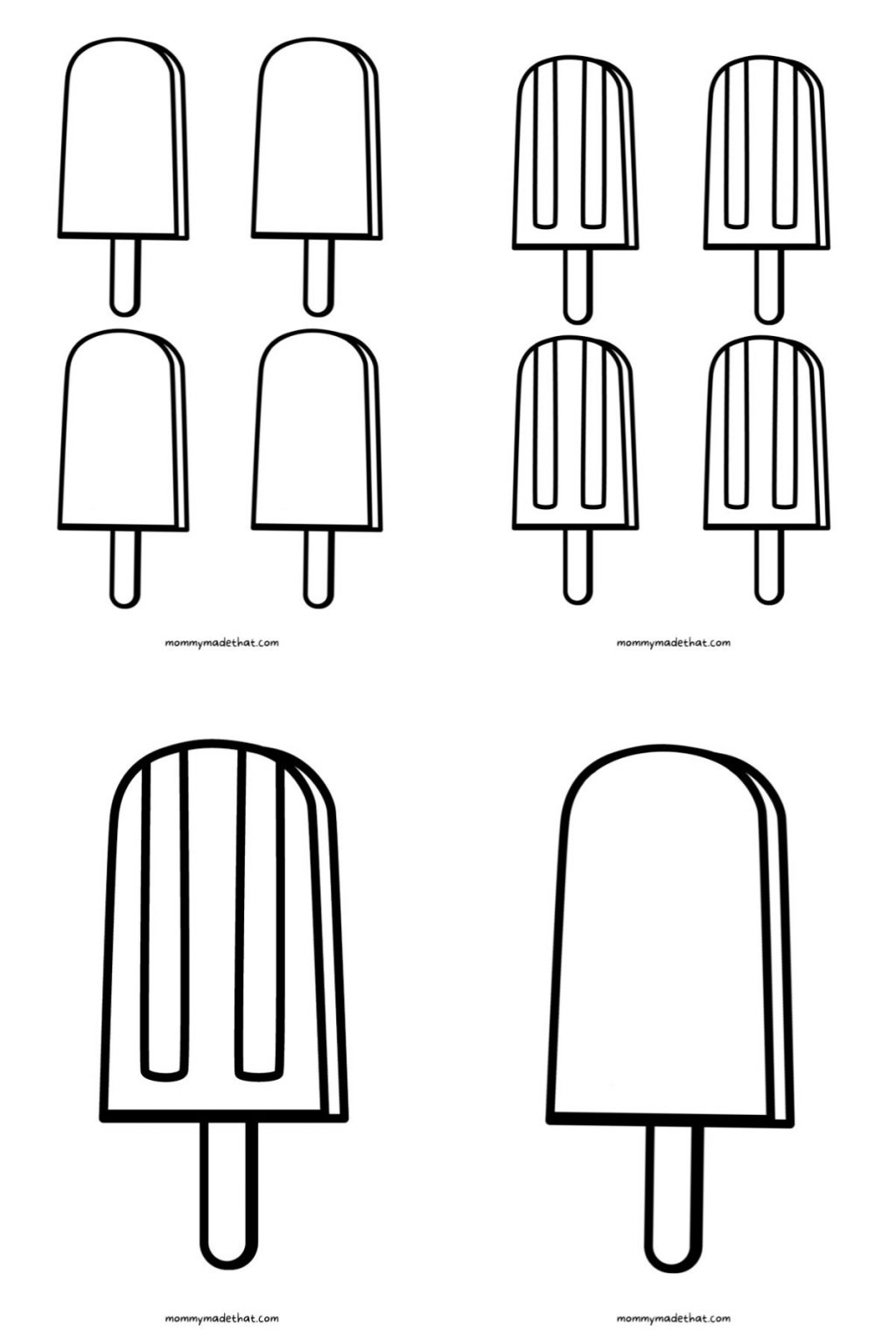 Free Printable Popsicle Templates (So many cute ones!)