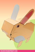 Printable 3D Bunny Craft Template