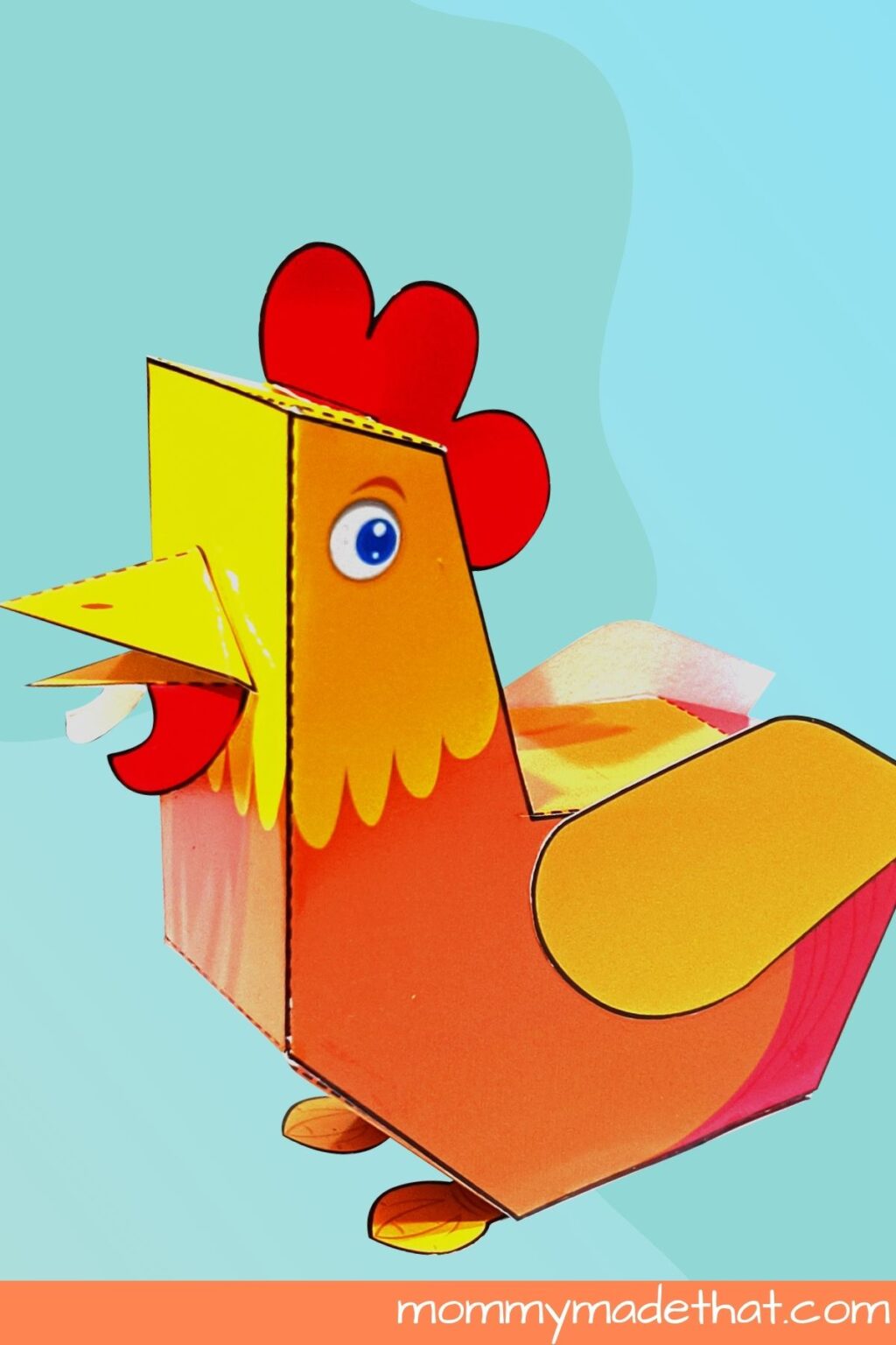 Printable 3D Chicken Craft