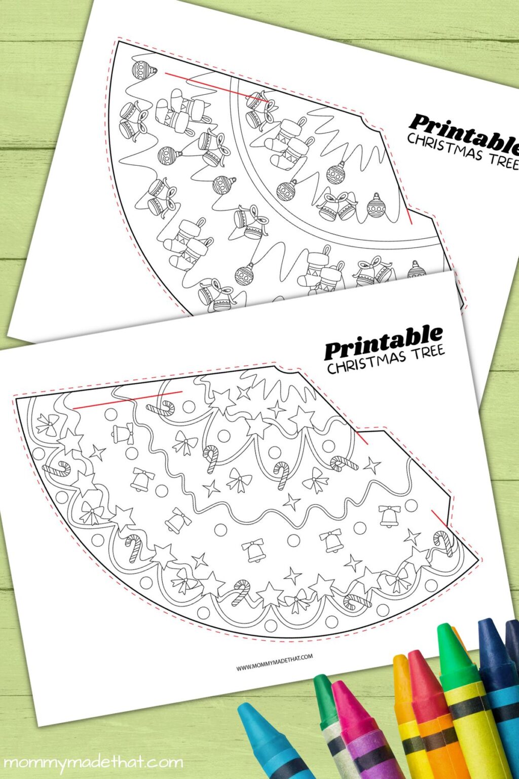 Adorable Free Printable Christmas Trees (Makes a Tree Shape)