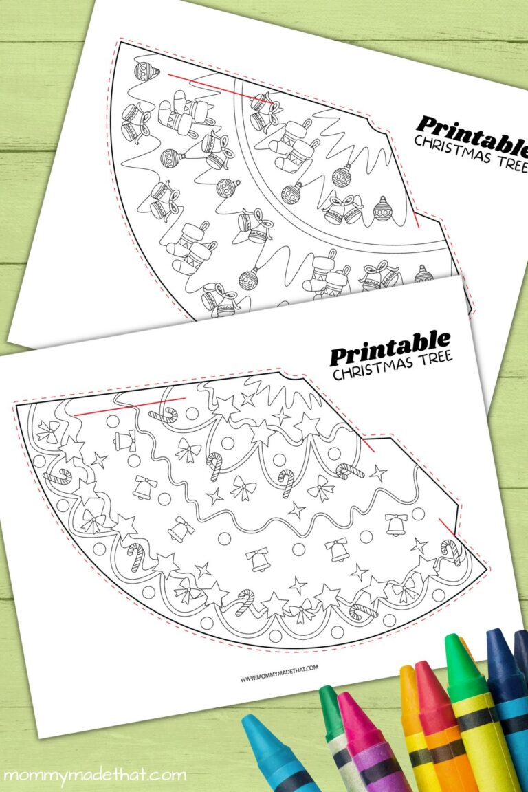 Adorable Free Printable Christmas Trees (Makes a Tree Shape)
