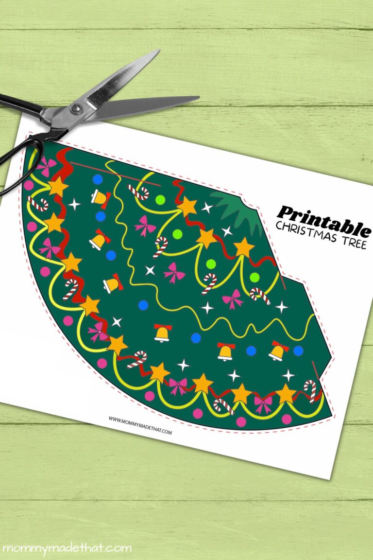 Adorable Free Printable Christmas Trees (Makes a Tree Shape)