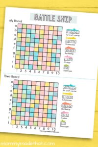 Printable Battleship Game (Free Printable Game Boards)