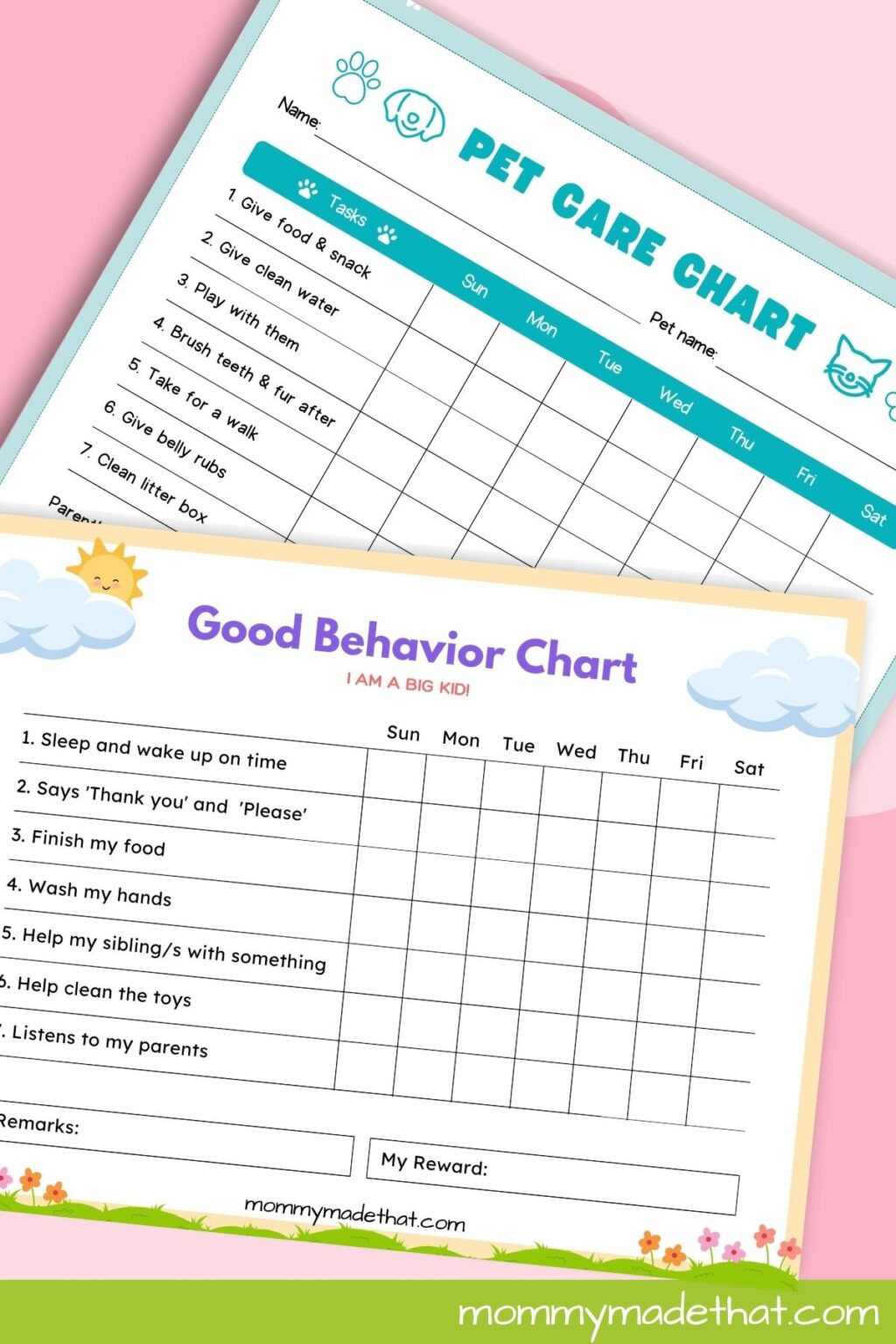 31 Free Printable Chore Charts (Lots of Fun & Cute Charts!)