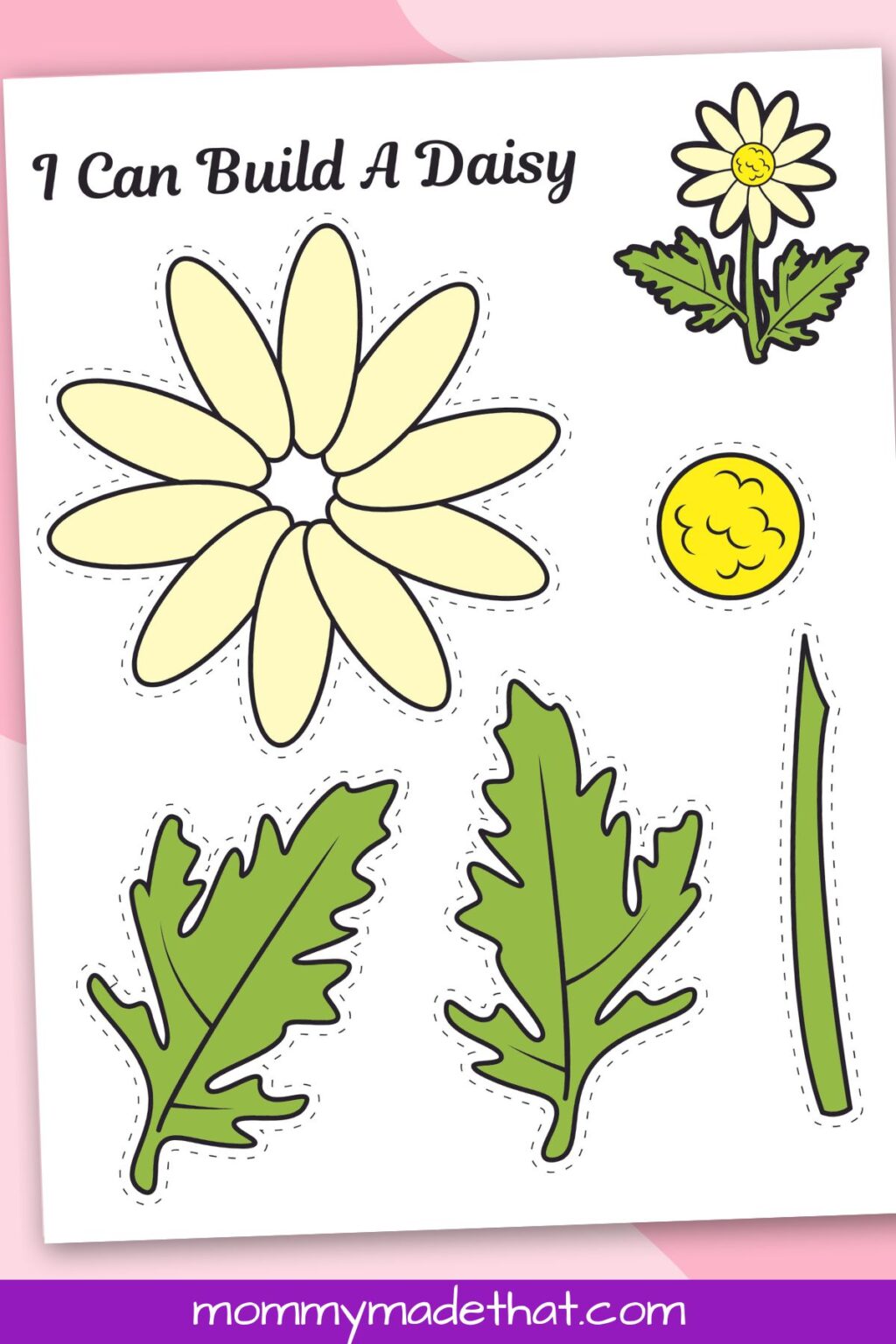 Printable Daisy Craft Template