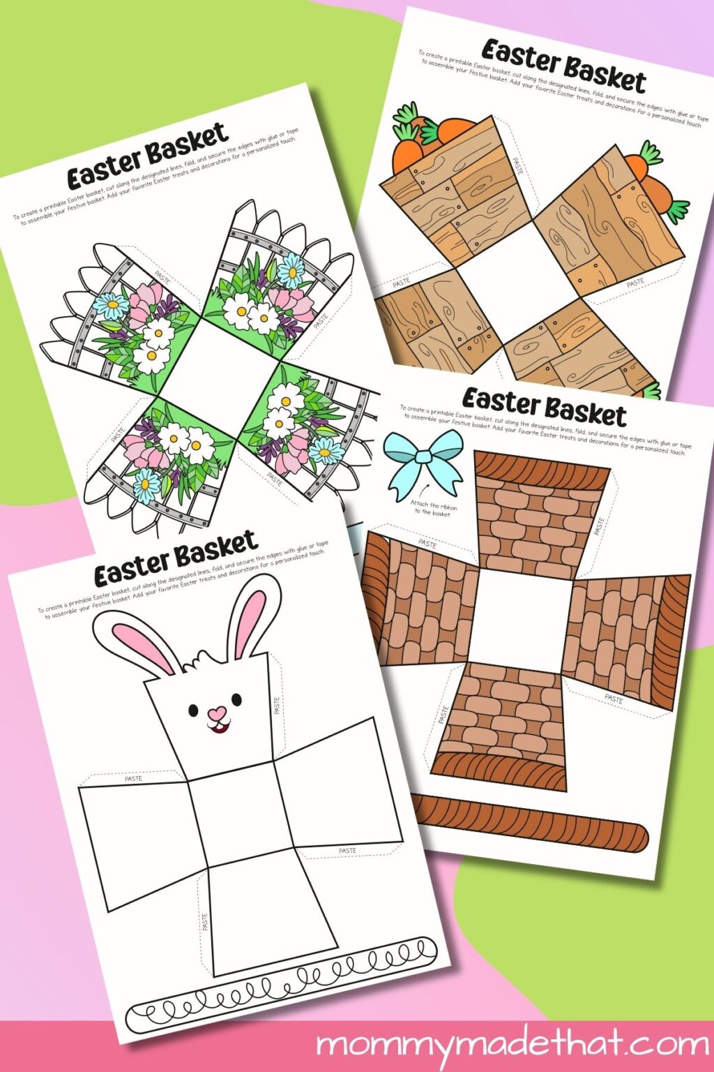 Printable Easter Baskets (Lots of Free Templates)