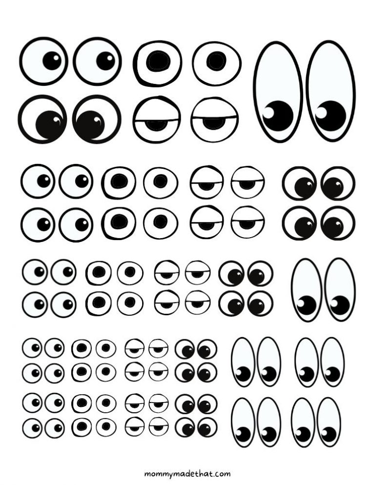 Free Printable Googly Eyes (Tons of Sizes!)
