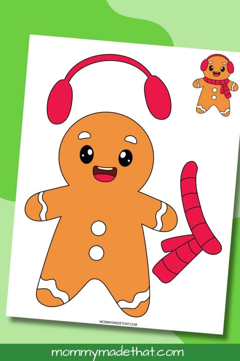 Printable Cut and Paste Gingerbread Man Craft