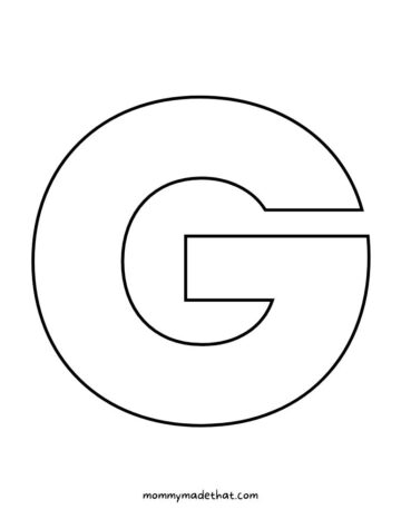 Printable Letter G (Free Templates & Outlines!)