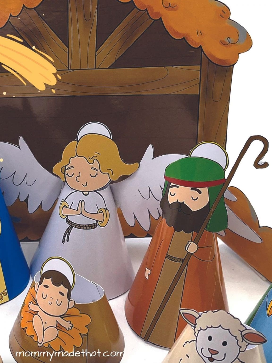 Free Printable Nativity Scene (Super Cute 3D Scene!)