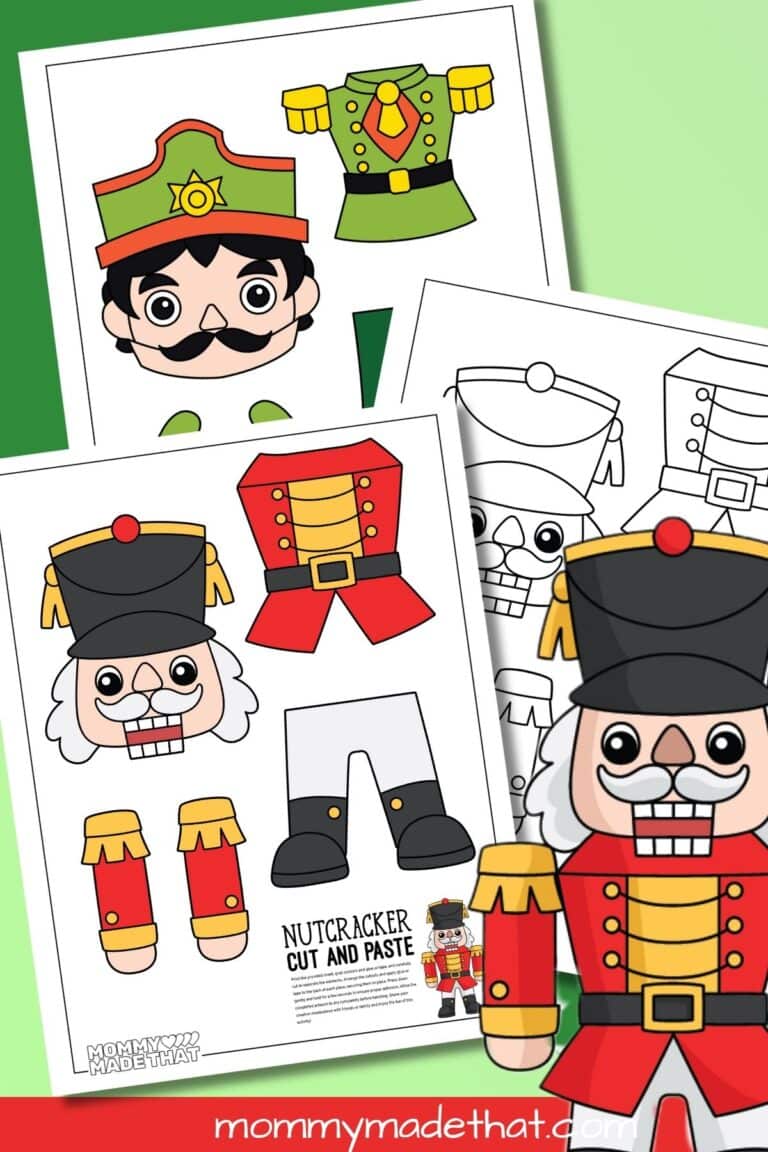 Printable Nut Cracker Cut & Paste Craft