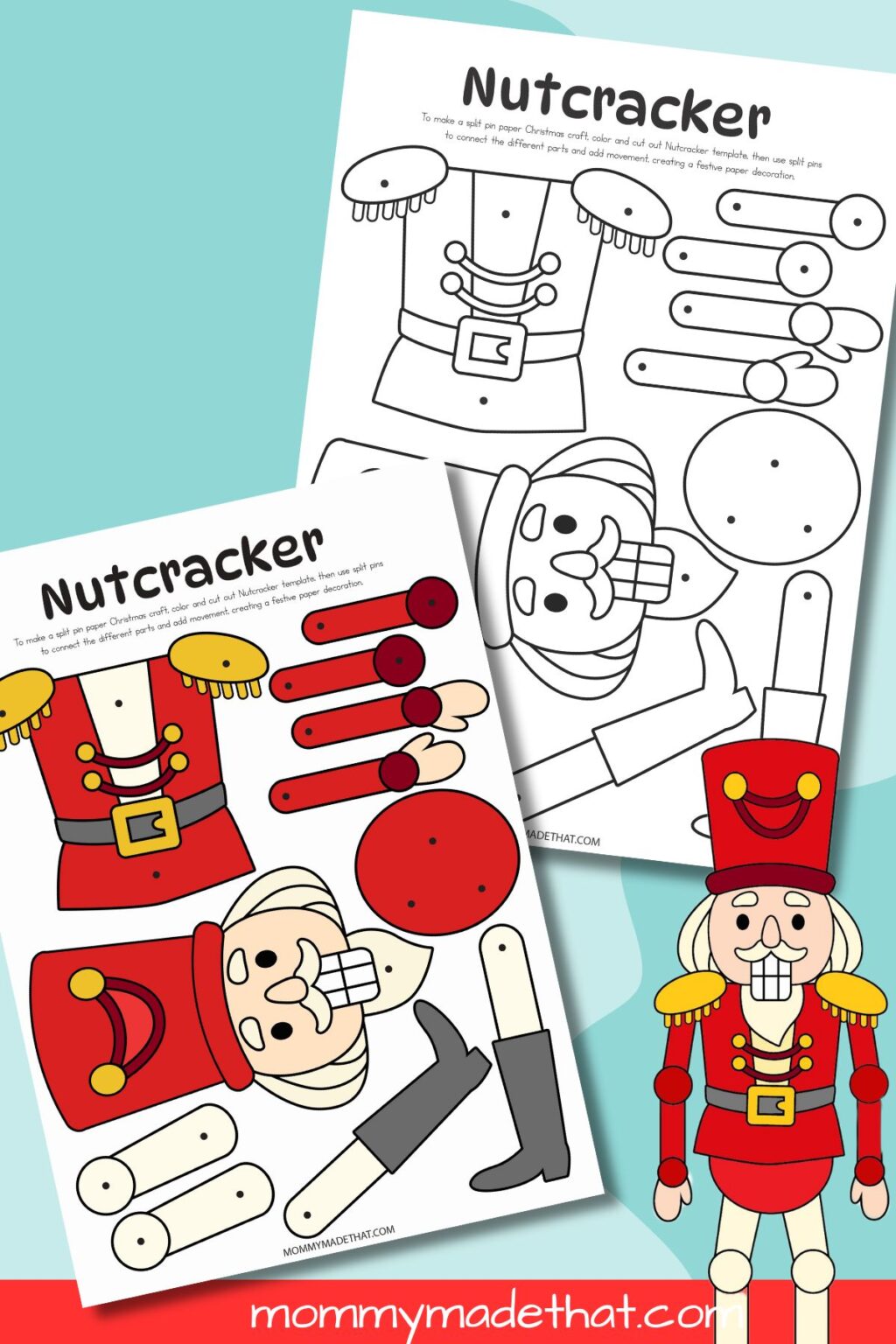 Nutcracker Split Pin Craft (Free Printable)