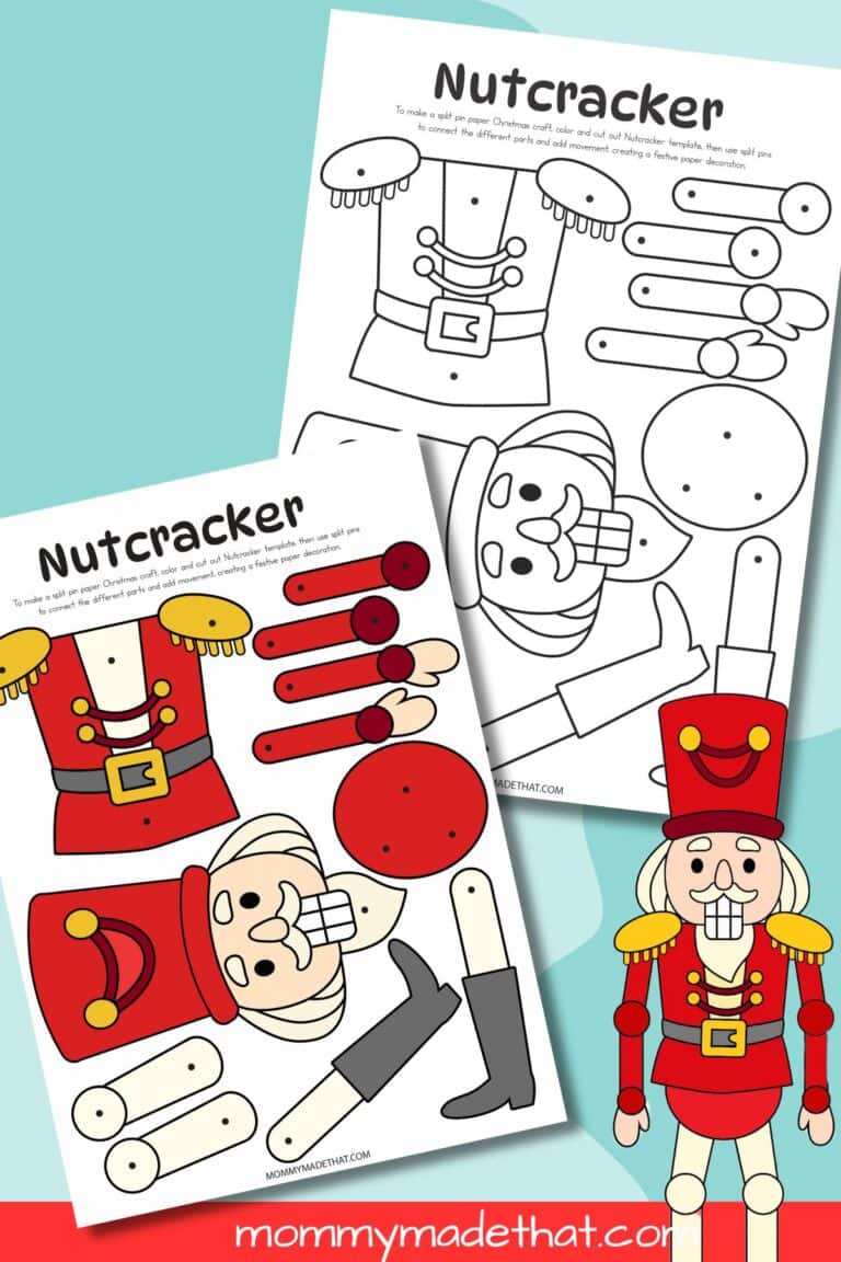 Nutcracker Split Pin Craft (Free Printable)