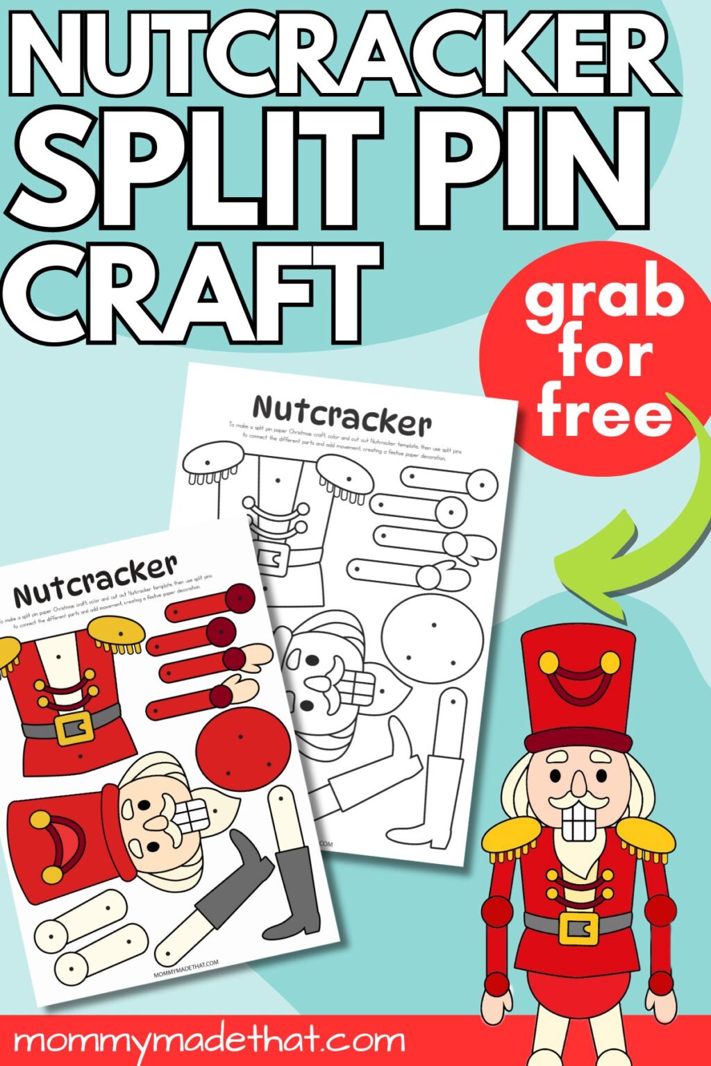 Nutcracker Split Pin Craft (Free Printable)