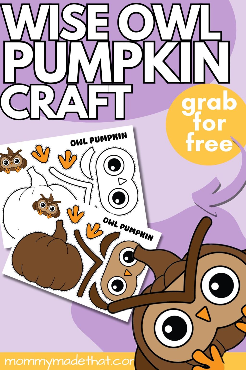 Printable Owl Pumpkin Craft