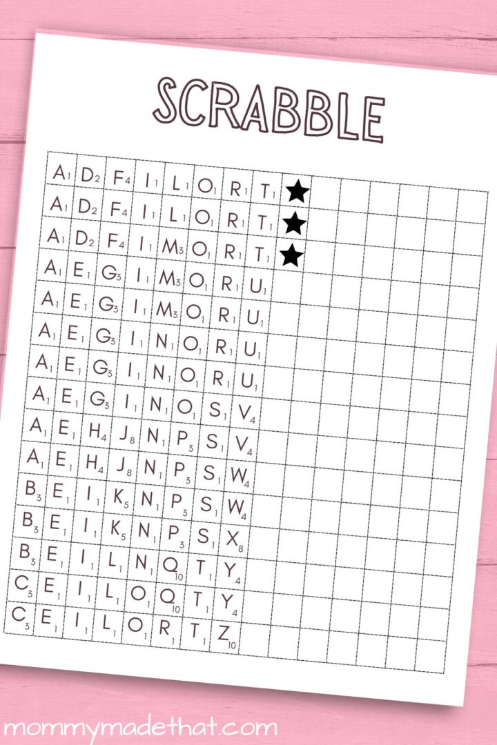Printable Scrabble Board (Grab the Free Game!)