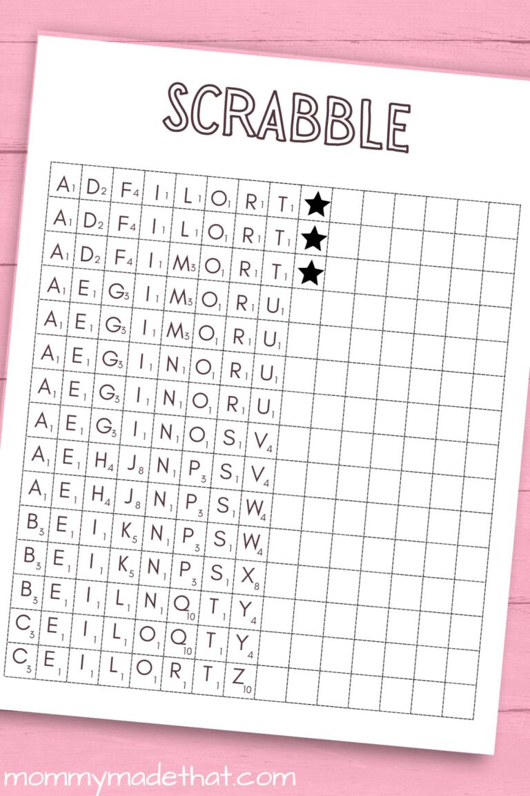 Printable Scrabble Board (Grab the Free Game!)