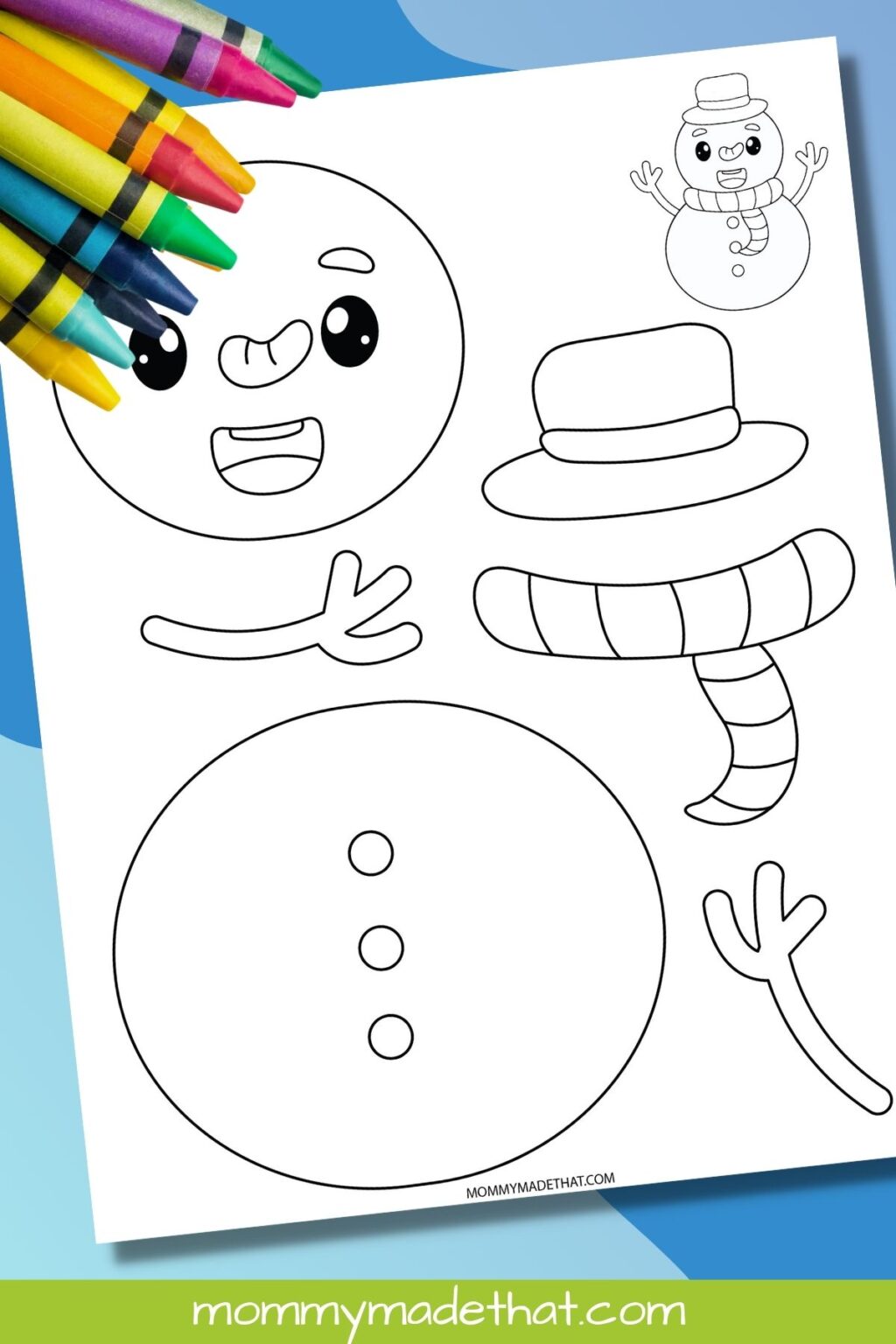 Printable Snowman Craft (With Free Template!)