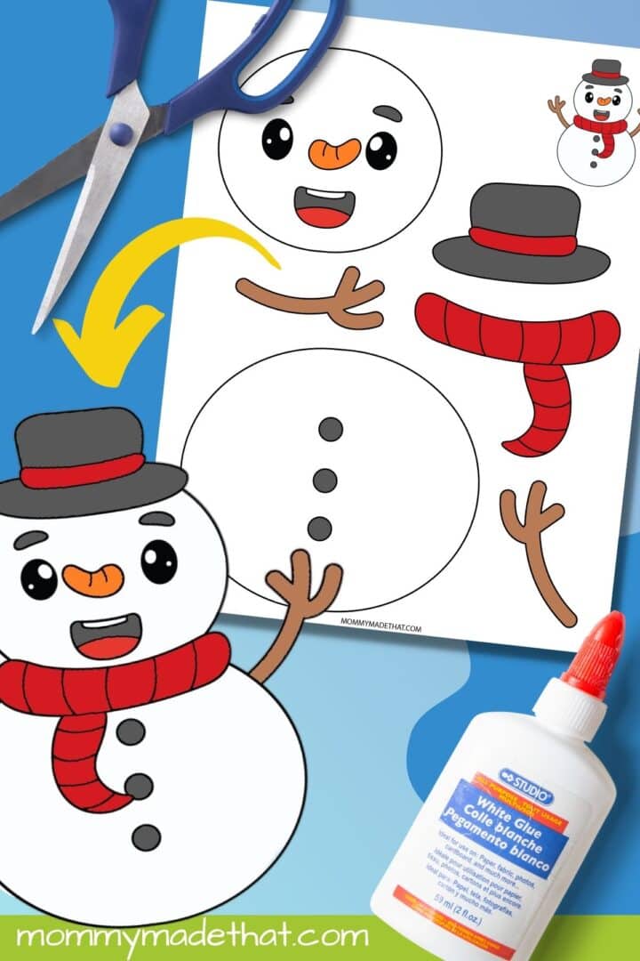 Printable Snowman Craft (With Free Template!)
