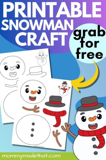Printable Snowman Craft (With Free Template!)