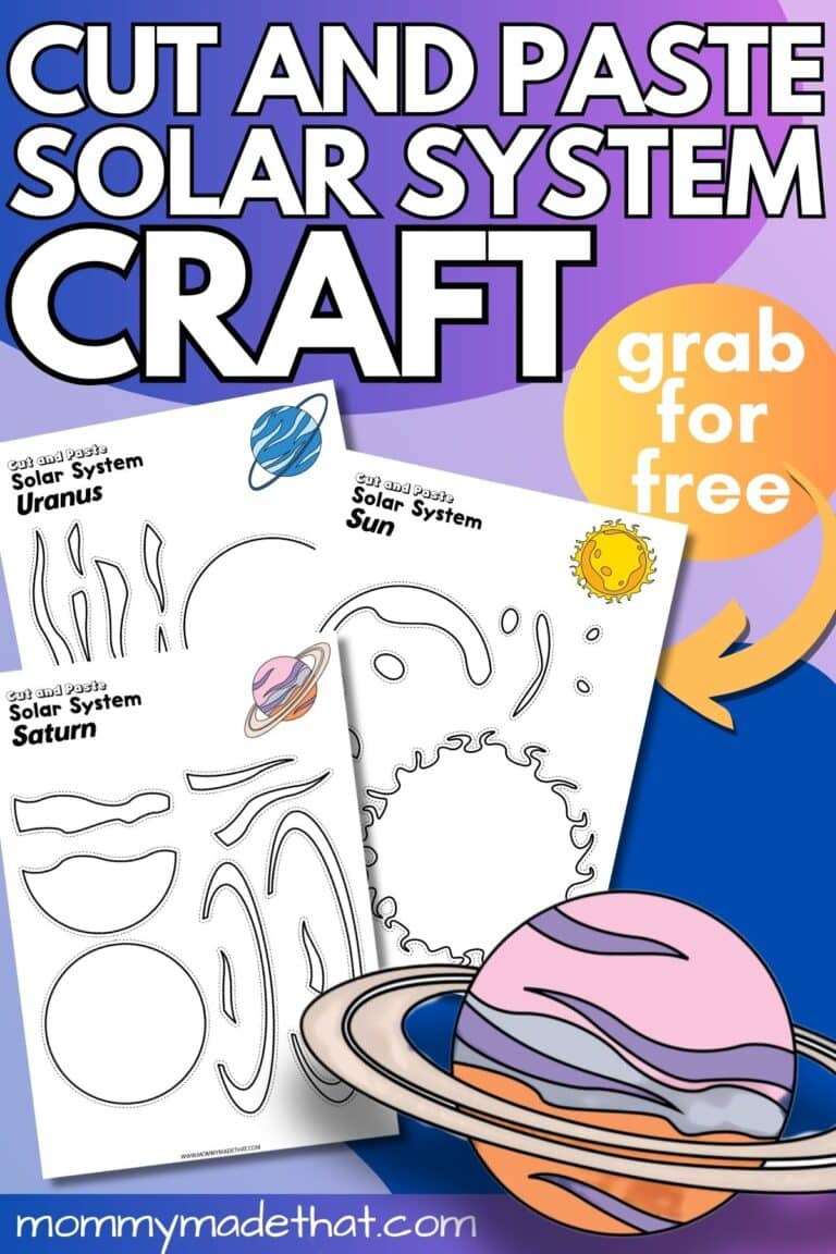 Free Printable Solar System Crafts (Cut and paste activity!)