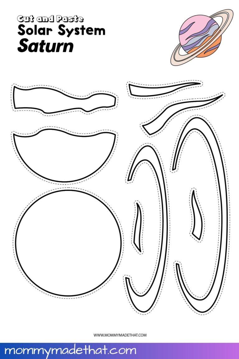 Free Printable Solar System Crafts (Cut and paste activity!)