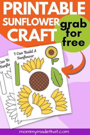 Printable Sunflower Craft Template