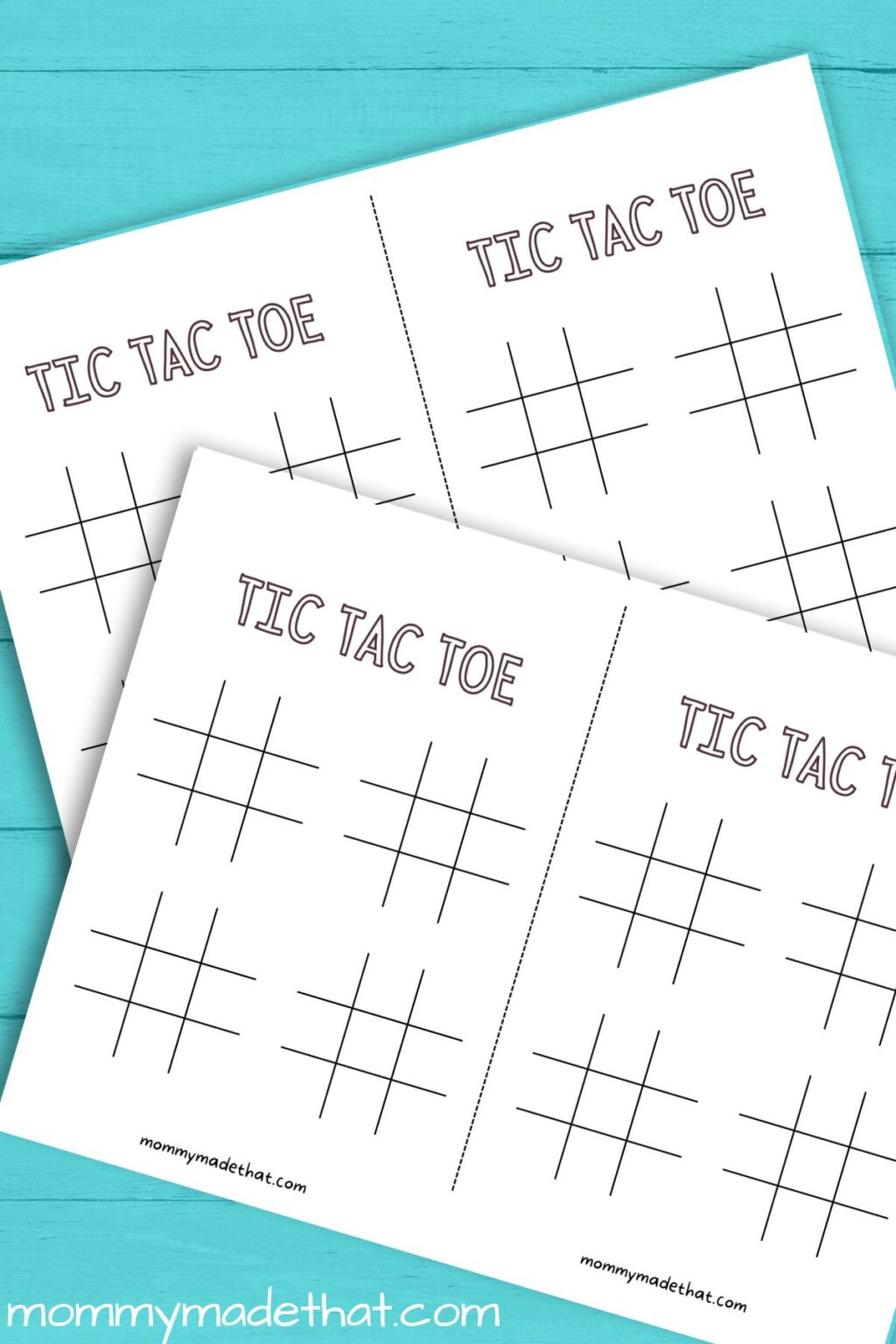 Printable Tic Tac Toe Boards (Free printable templates!)