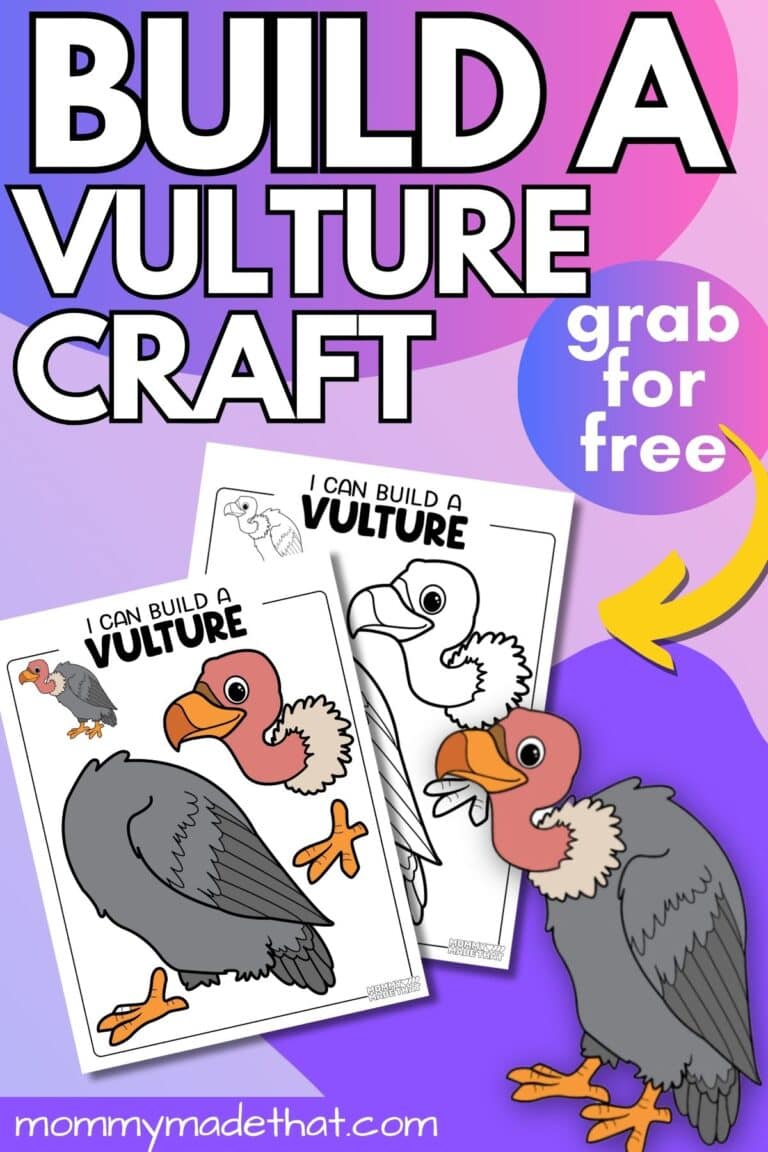 Build a Vulture Cut and Paste Craft (Free Printable Template)