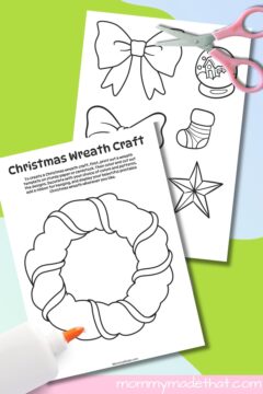 Printable Christmas Wreath Craft (Free Templates)