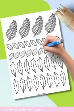 Printable Christmas Wreath Craft (Free Templates)