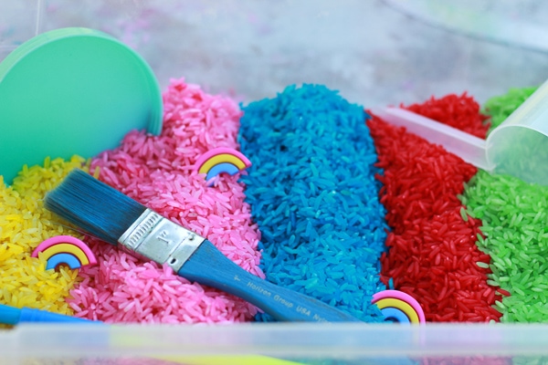 Rainbow Rice Recipe: Perfect for Sensory Bins
