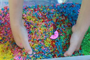 Rainbow Rice Recipe: Perfect for Sensory Bins