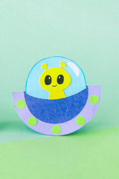 Rocking UFO Craft (Free Printable Template)
