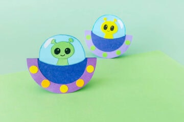 Rocking UFO Craft (Free Printable Template)