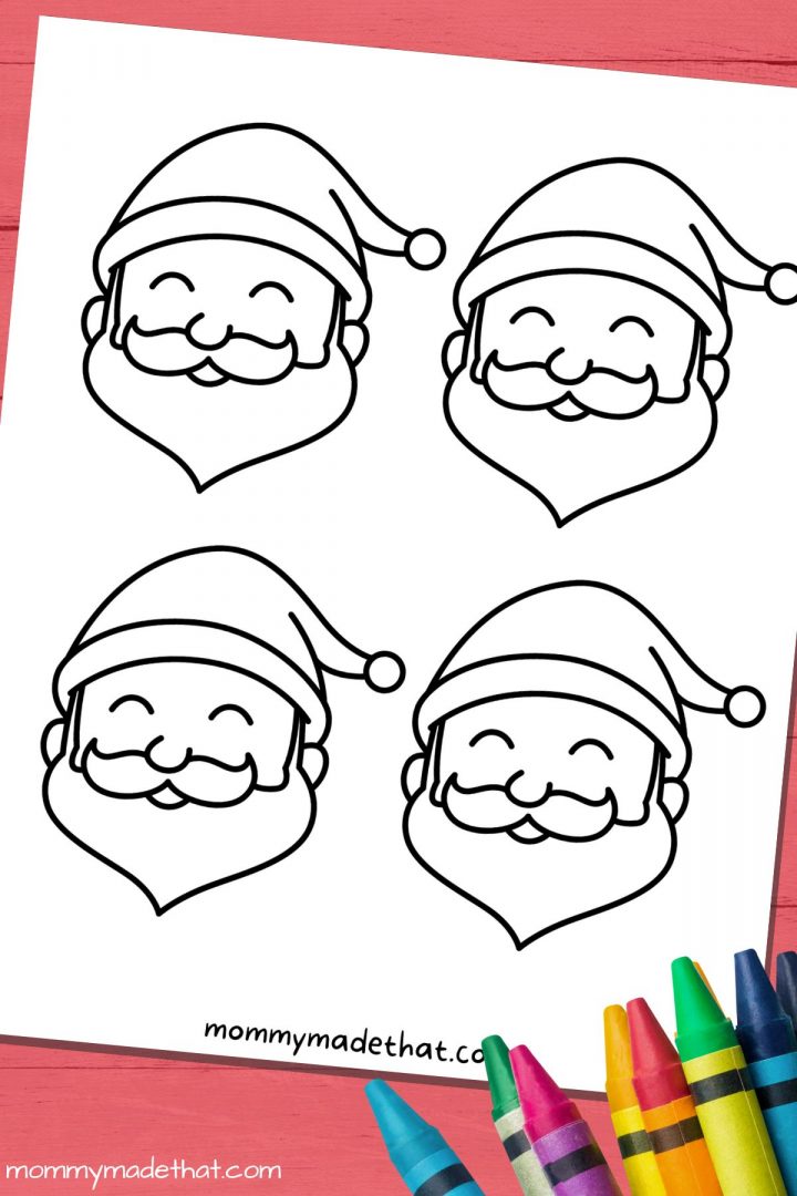 Cute Santa Face Templates (Free Printables!)