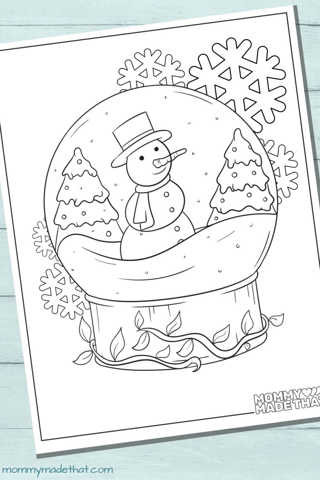 Adorable Free Snow Globe Coloring Pages