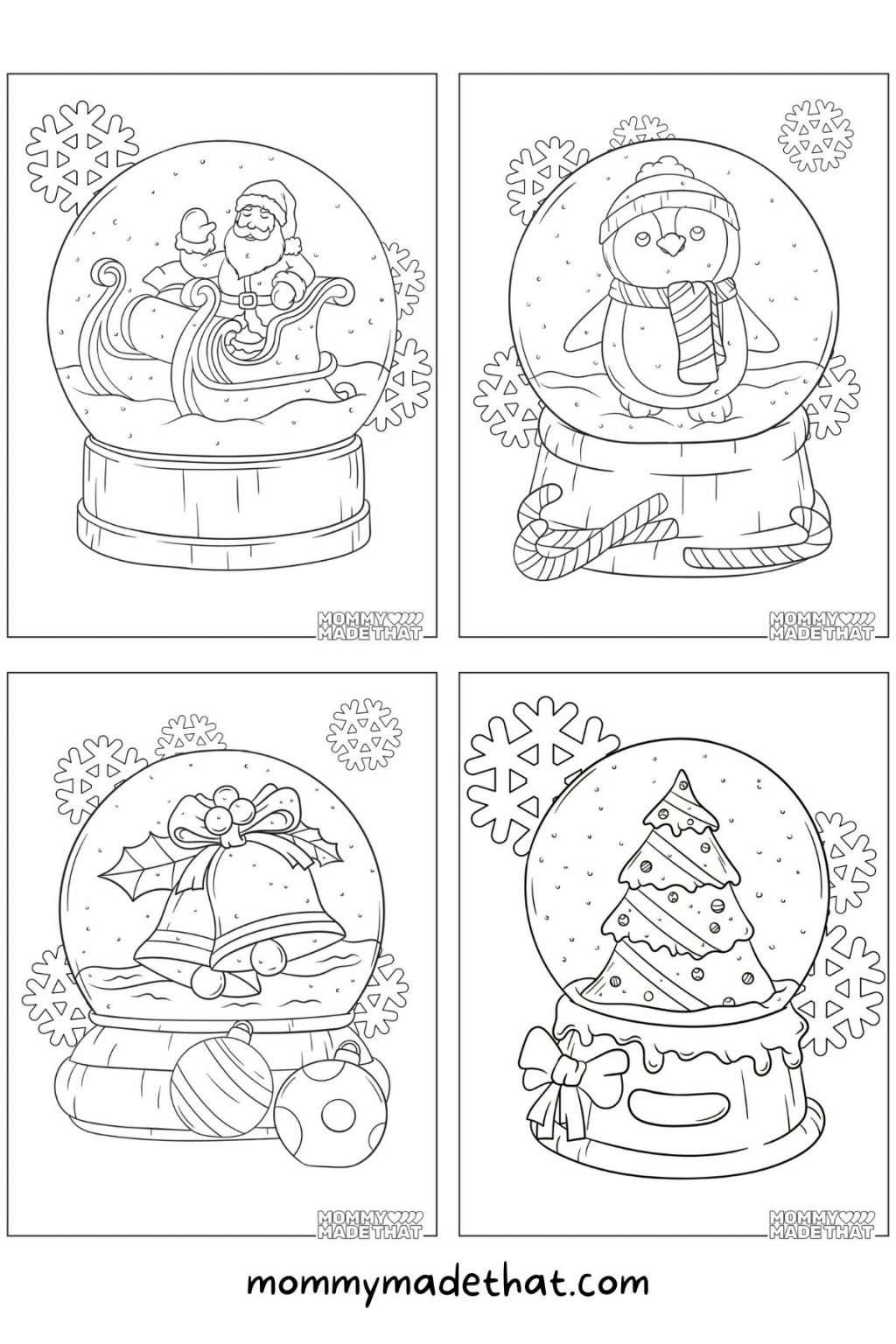 Adorable Free Snow Globe Coloring Pages